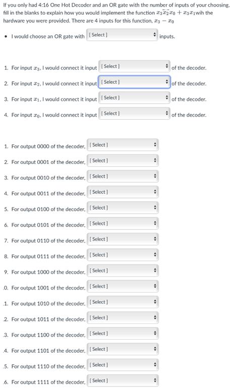 Solved If You Only Had 416 One Hot Decoder And An Or Gate
