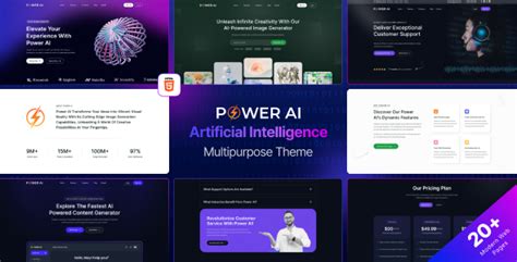 Power Ai Artificial Intelligence Multipurpose Website Html Template By Wprealizer
