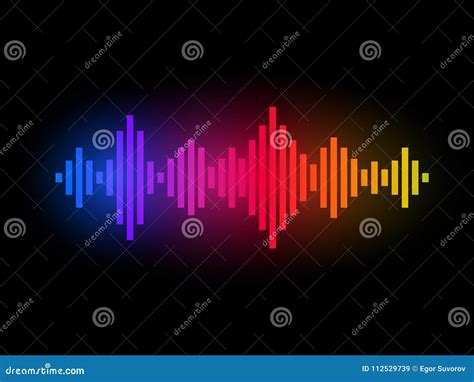 Digital Music Equalizer Color Waves Design Rainbow Sound Concept