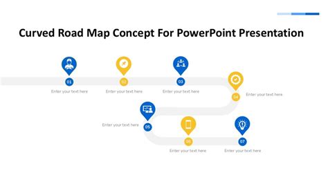 Curved Road Map Concept For PowerPoint Presentation PPTUniverse