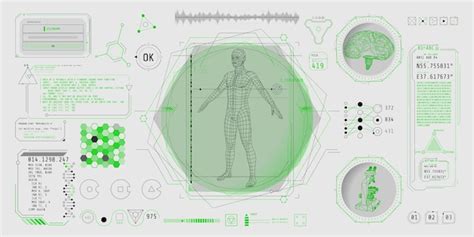 Conception Dinterface Hud Pour Le Décodage De Grandes Données Vecteur Premium