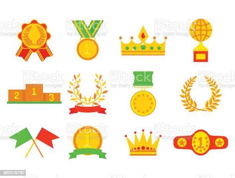 트로피 챔피언 컵 플랫 아이콘 우승자 골드 수상 및 승리 수상 스포츠 성공 최고의 승리 황금 리더십 경쟁 일러스트 벡터 1위에