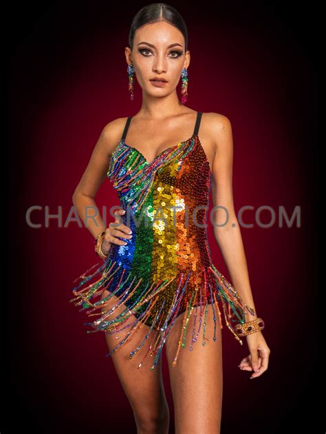 Radiant Pride Lgbtq Rainbow Sequin Leotard