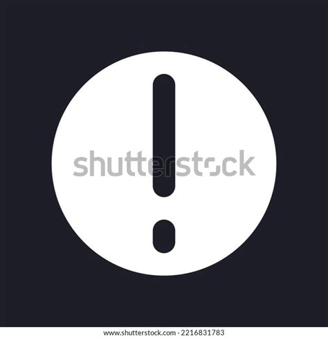 Warning Dark Mode Glyph Ui Icon Stock Vector Royalty Free