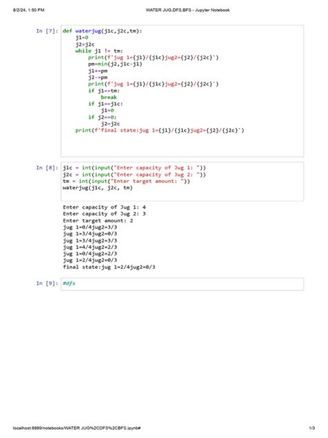water jug dfs bfs jupyter notebook pdf vertex graph theory