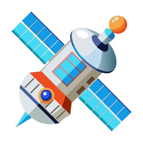 Advanced Vector Design Of A Space Satellite Futuristic And Precise Premium Ai Generated Vector