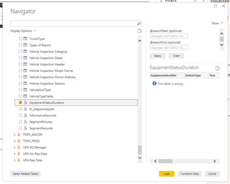 Solved Importing Table Valued Function In Sql To Power Bi Microsoft