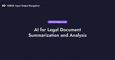 Ai For Legal Document Analysis Ioblr