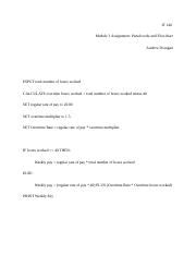 IT Module Assignment Docx IT Module Assignment Pseudocode And Flowchart Andrew