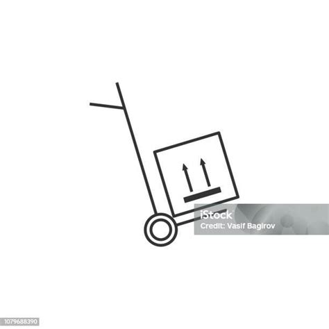 배달 전송 라인 아이콘입니다 모바일 응용 프로그램 웹 사이트 또는 데스크톱 응용 프로그램에 대 한 간단 하 고 현대 평면 벡터 일러스트 레이 션 0명에 대한 스톡 벡터 아트