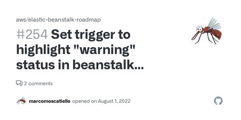 Set Trigger To Highlight Warning Status In Beanstalk Environment