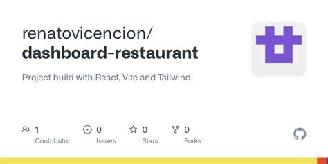 GitHub Renatovicencion Dashboard Restaurant Project Build With React Vite And Tailwind