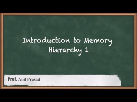 Introduction To Memory Hierarchy PART Memory Hierarchy Explained GATE Computer
