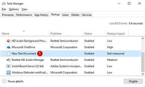 How To Set Windows Startup Using Task Manager