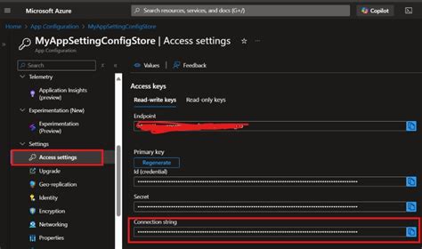 how to create an app configuration store