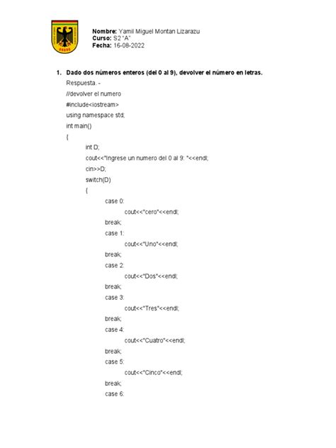 Ejercicios De Programacion C Pdf Informática Programación De Computadoras