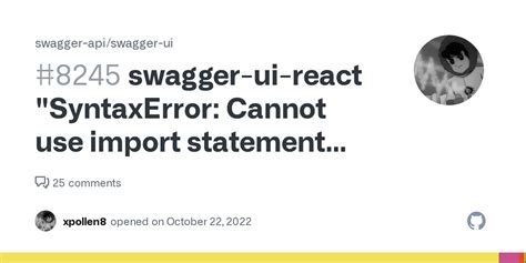 Swagger Ui React Syntaxerror Cannot Use Import Statement Outside A