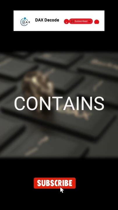 Power Bi Dax Contains Function Explained In 30 Seconds Powerbi Dax