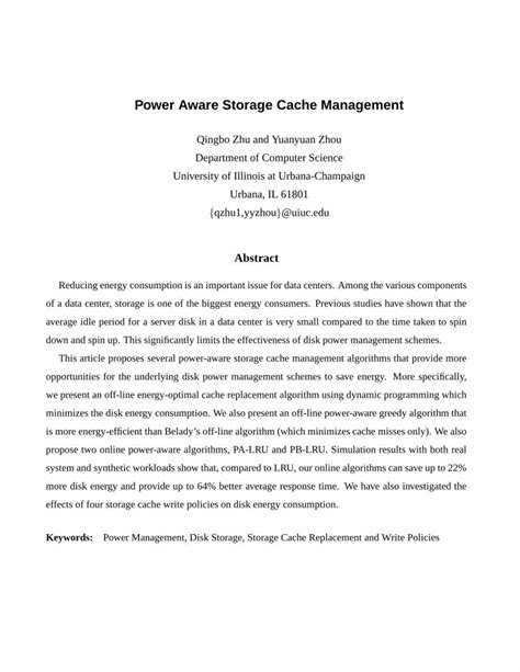 PDF Power Aware Storage Cache Managementopera Ucsd Edu Paper TC Pdf Of A Data Center