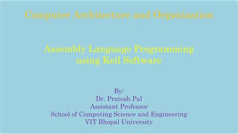 Assembly Language Programming Using Keil Software Youtube