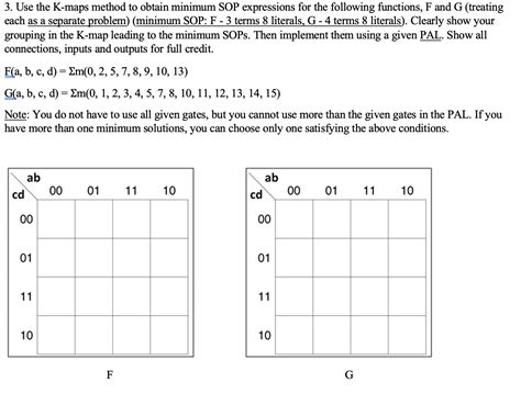 solved 3 use the k maps method to obtain minimum sop