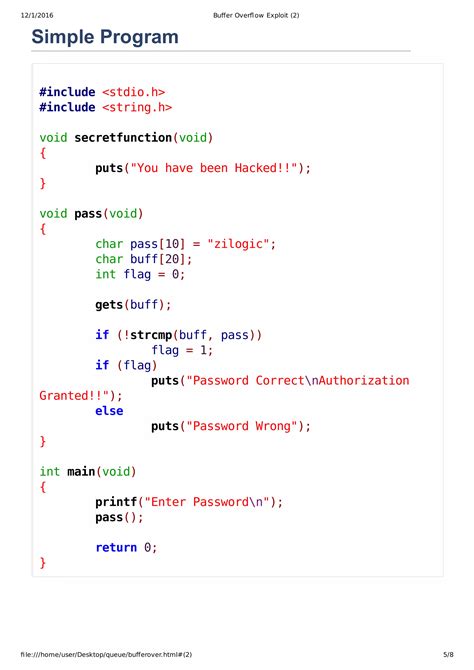Buffer Overflow Exploit Pdf