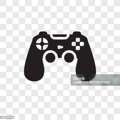 투명 한 배경 게임 컨트롤러 투명도 로고 디자인에 고립 된 게임 컨트롤러 벡터 아이콘 Brand Name Video Game에 대한 스톡 벡터 아트 및 기타 이미지