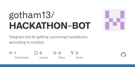 Github Gotham13hackathon Bot Telegram Bot For Getting Upcoming