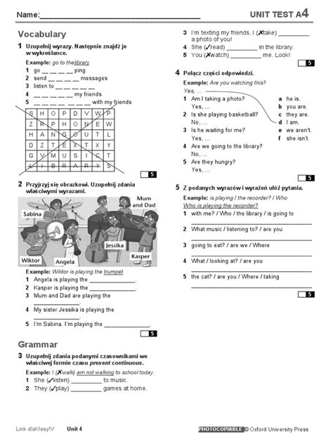 Link Iv Unit 4 Test A Pdf Language Arts And Discipline Foreign