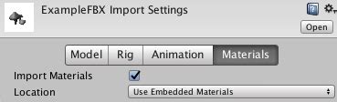 Unity Manual Model Importer Materials