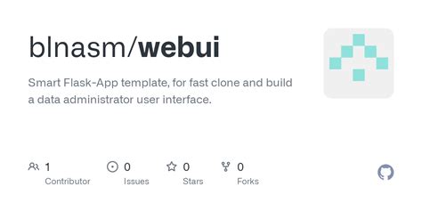 Github Blnasmwebui Smart Flask App Template For Fast Clone And