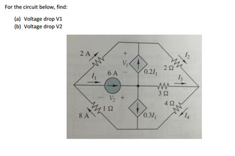 Solved For The Circuit Below Find A Voltage Drop V B Chegg
