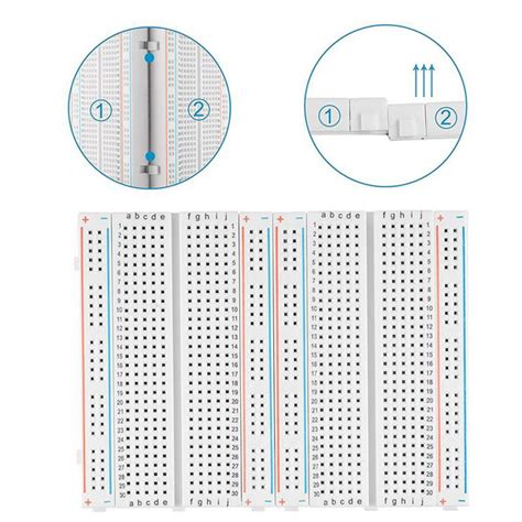Mini Breadboard 400 Holes Solderless Pcb Breadboard Mini Universal Test Protoboard Diy Bread