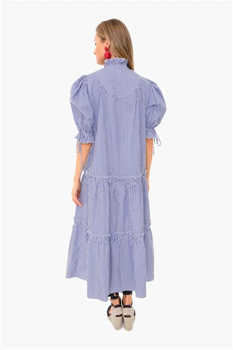 Blue Stripe Holloway Dress Hunter Bell