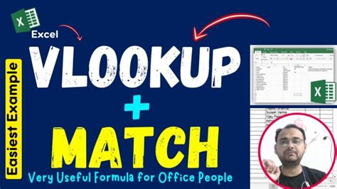 vlookup formula with match formula in excel with easy example