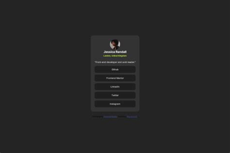 Frontend Mentor Social Link Profiles Using Html5 And Css Coding
