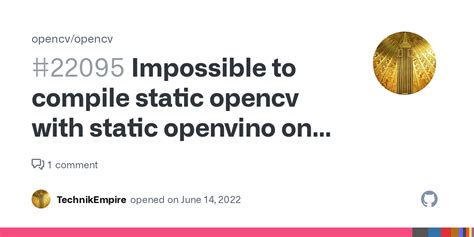impossible to compile static opencv with static openvino on windows