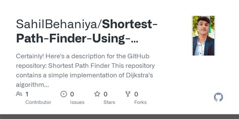 GitHub SahilBehaniya Shortest Path Finder Using Dijkstra Algorithm