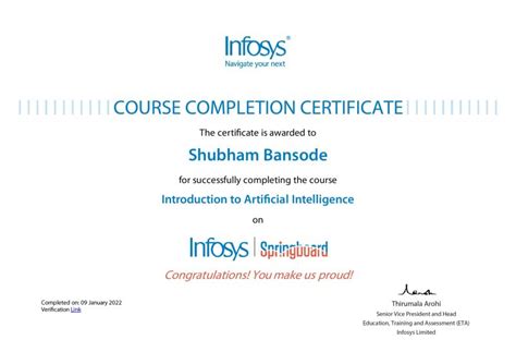 shubham bansode on linkedin infosys springboard