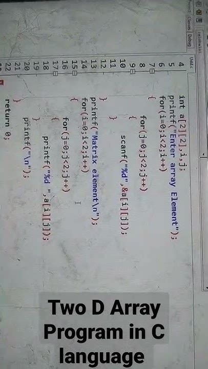 Two D Array Program In C Language 2d Array Program In C Preeti Gyan