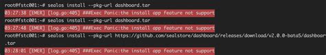 Exec Panicthe Install App Feature Not Support · Issue 907 · Labring