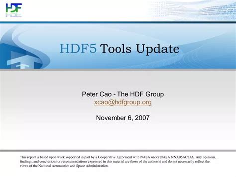Ppt Hdf5 Tools Update Powerpoint Presentation Free Download Id5805895