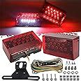 Amazon.com: Partsam 6" Rectangular LED Combination Tail Lights Kit Red, 12V LED Submersible ...
