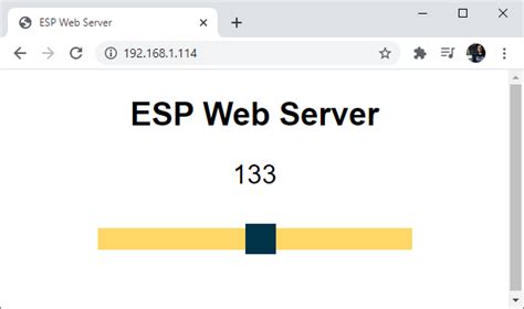 esp32 web server tutorial pwm led brightness control slider