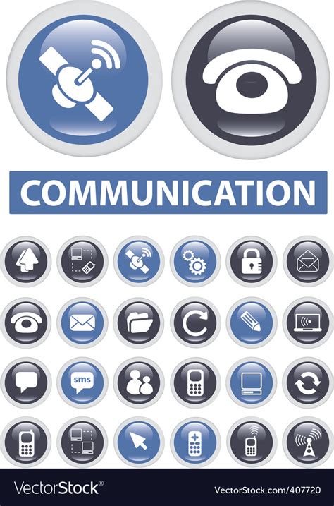 Communication Buttons Royalty Free Vector Image