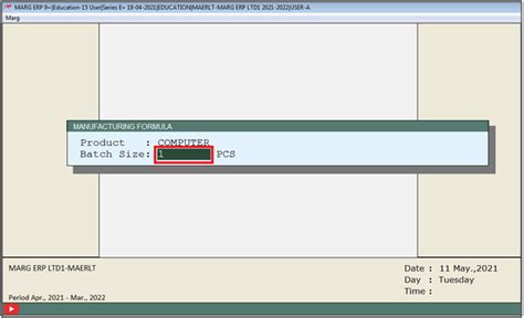 How To Create Manufacturing Formula For Bom Bill Of Material In Marg Software