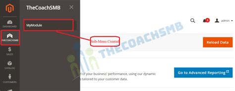 How To Create A New Admin Menu And Sub Menu In Magento TheCoachSMB