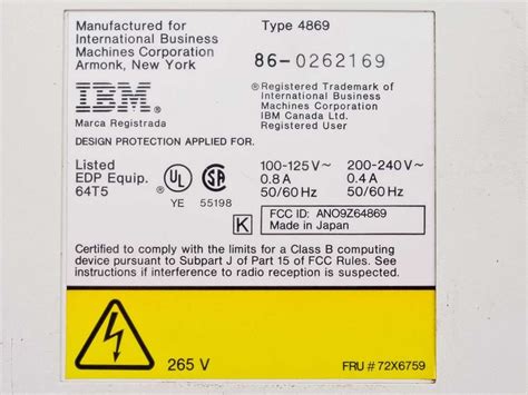 Ibm 4869 360kb 5 25 External Floppy Drive Fru 72x6759