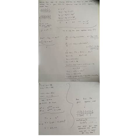Solved Find The Exponential Model And Power Regression And