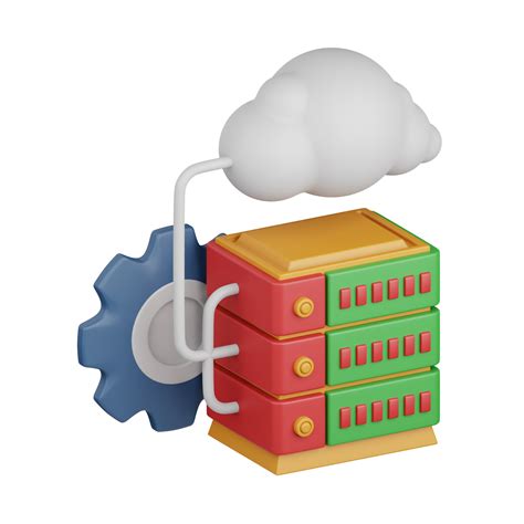 3d Rendering Database Server Isolated Useful For Business Analytics